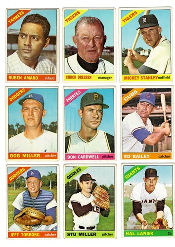 Vintage (Lot of 9) 1966 Topps Baseball Cards | eBay