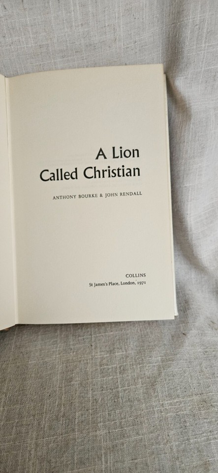vintage book - A lion called Christian by Anthony Berke & John Rendall ...