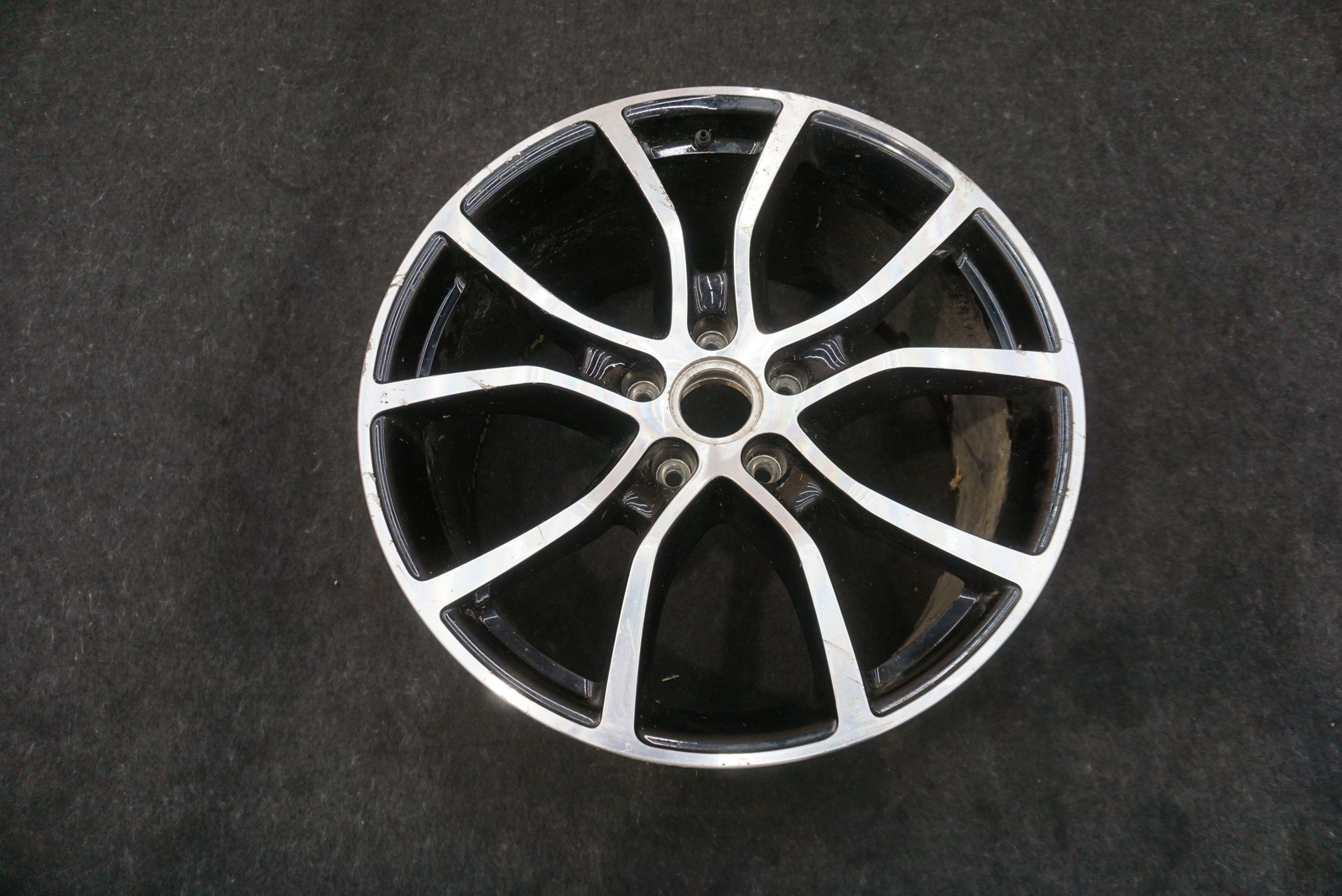 21x11 5 Double Spoke Silver Wheel Rim 9Y0601025DC Porsche Cayenne GTS ...