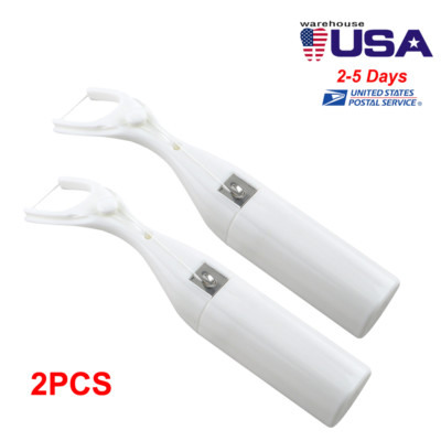 2 Packs Dental Floss Holder Aid Oral Picks Teeth Care Interdental 50m ...