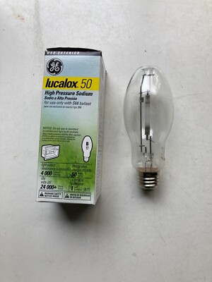GE LUCALOX 50 WATT HIGH PRESSURE SODIUM LIGHT BULB/NEW/OPEN BOX | eBay