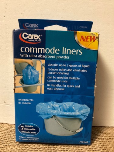 Carex Commode Blue Liners Ultra Disposable Absorbent Powder P709 | eBay