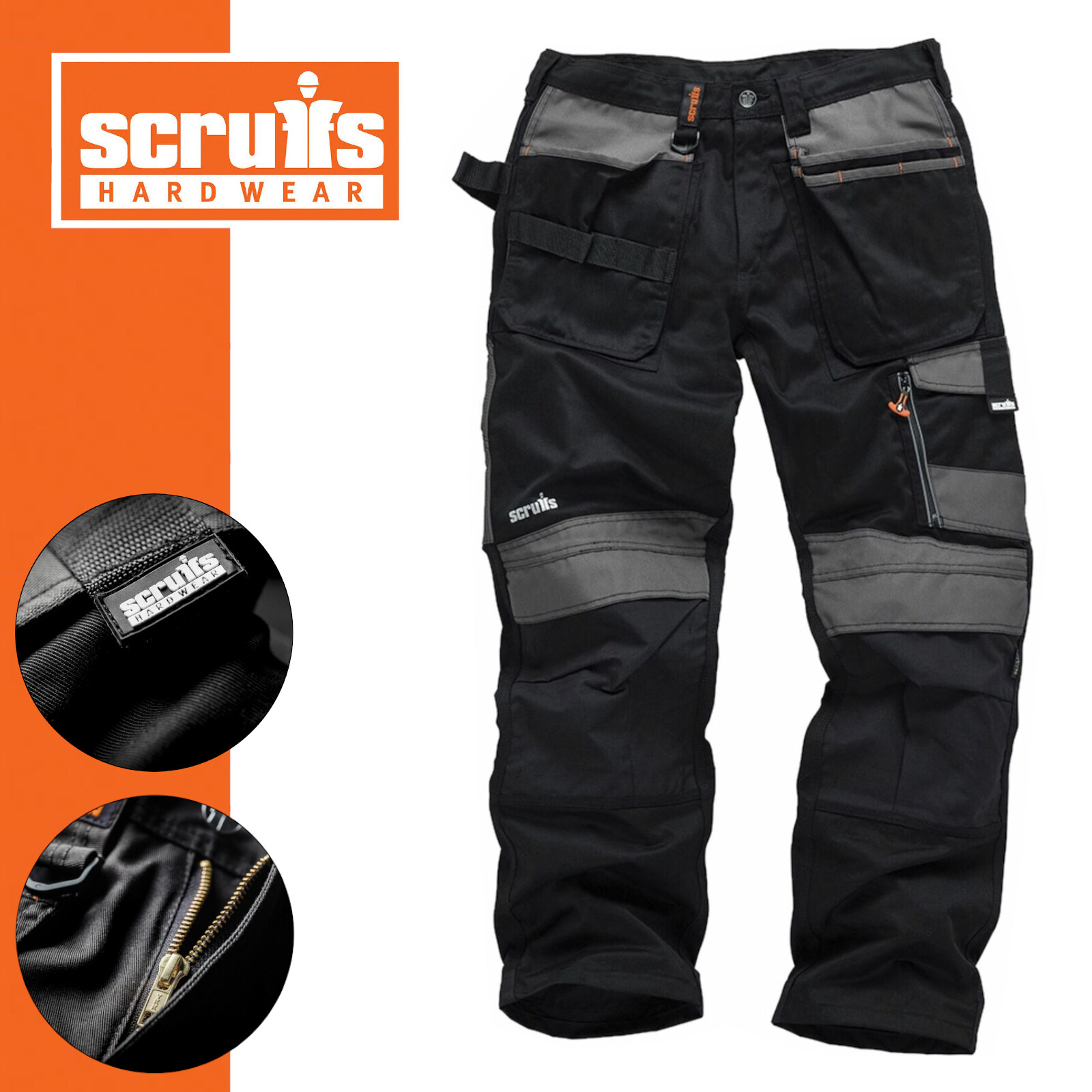 Scruffs Black Graphite Navy WORKER PLUS 3D TRADE PRO FLEX Work Trousers | eBay