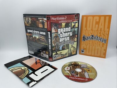 2004 GTA Grand Theft Auto San Andreas PS2 Greatest Hits Label Complete ...