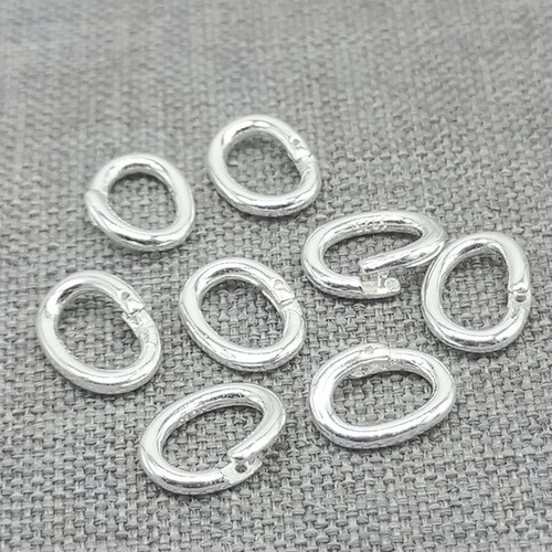 5pcs of 925 Sterling Silver Oval Lock Jump Rings for Necklace Bracelet ...