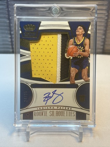 2023-24 Crown Royale Rookie Silhouettes Material Autograph Prime Ben ...