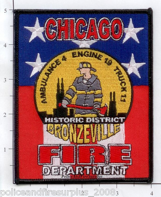 Illinois - Chicago Engine 19 Truck 11 Ambulance 4 IL Fire Dept Patch | eBay