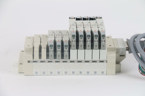 SMC SS5V2-16FD2-10B-N3 Manifold W/ SV2300-5FU Valve and X10PSI Pressure ...