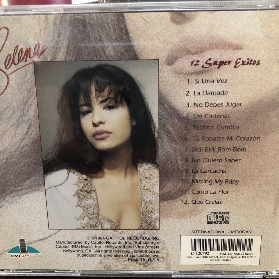 12 Super Exitos By Selena (CD, 1994, Capitol Records) RARE CD!!!! | eBay