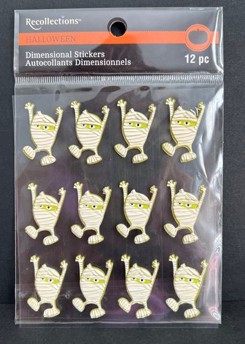 Scary Cute! HALLOWEEN MUMMY STICKERS Dimensional mummies Scrapbook ...
