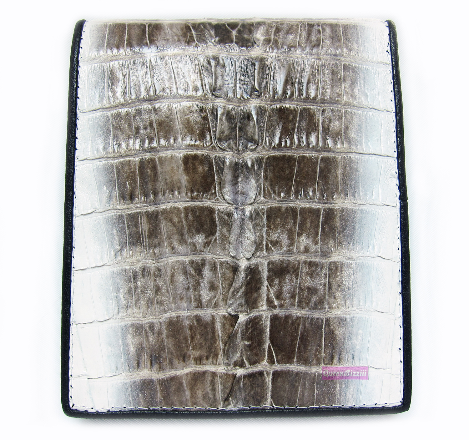 WHITE NATURAL CROCODILE TAIL SKIN LEATHER MEN'S BIFOLD BEAUTIFUL WALLET ...