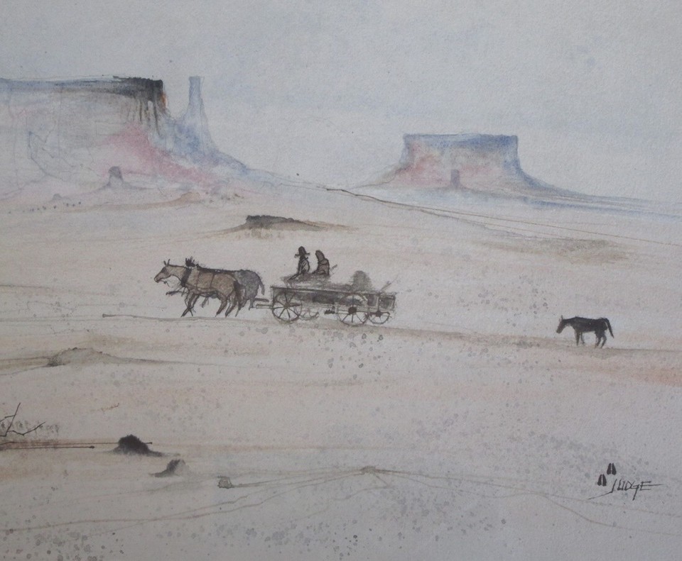 MONUMENT VALLEY PAINTING by NAVAJO ARTIST, RAYMOND JUDGE | eBay