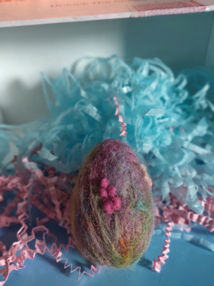 OOAK Needle Felted Wool Easter Egg Handmade Beautiful Gift | eBay