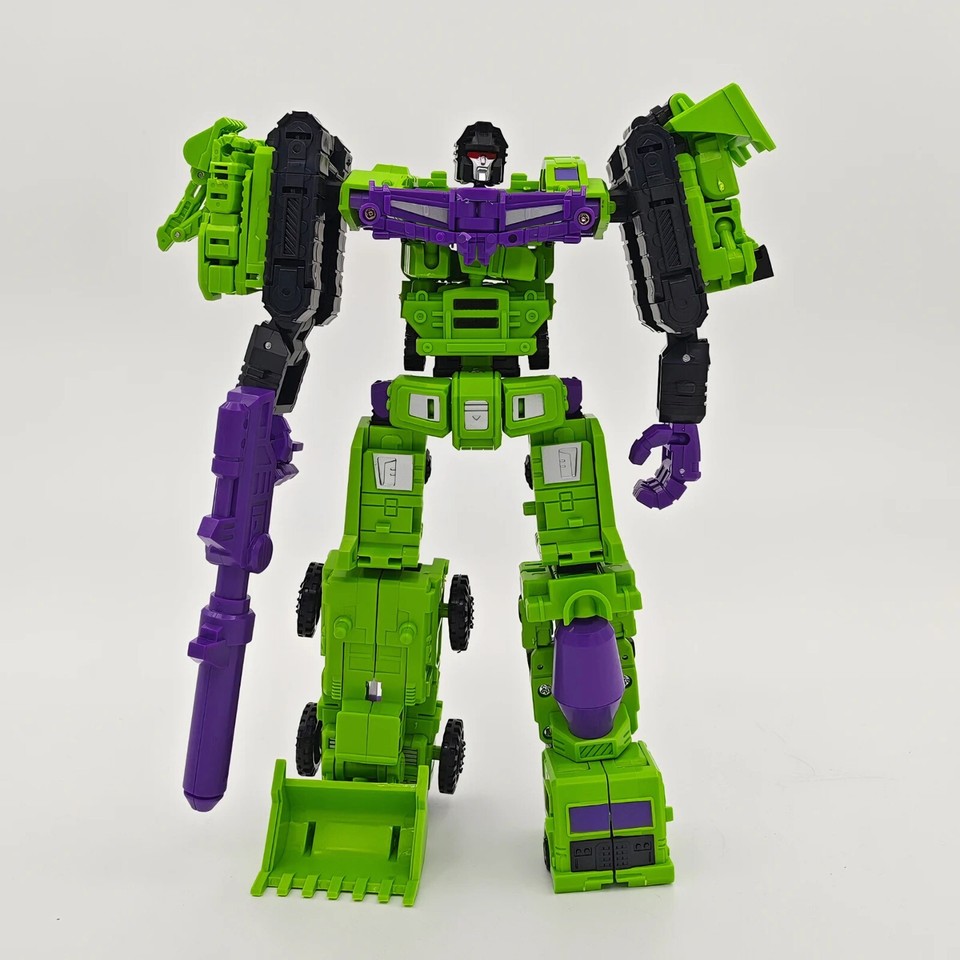 22CM 6-in-1 Devastator Robot Toy - Transforming Figure w/ 2 Color ...
