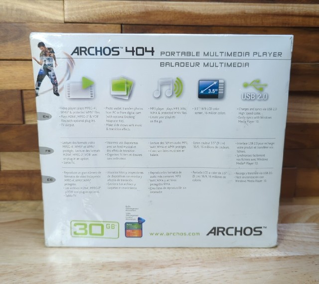 Archos 404 Gray/Silver (30 GB) Digital Media Player for sale online | eBay