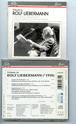 Rolf Liebermann: Tribute - Furioso / Enigma / Piano Concerto / Jazzband ...