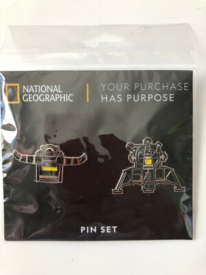 National Geographic 50th Anniversary Moon Landing Pin Set (2019) | eBay