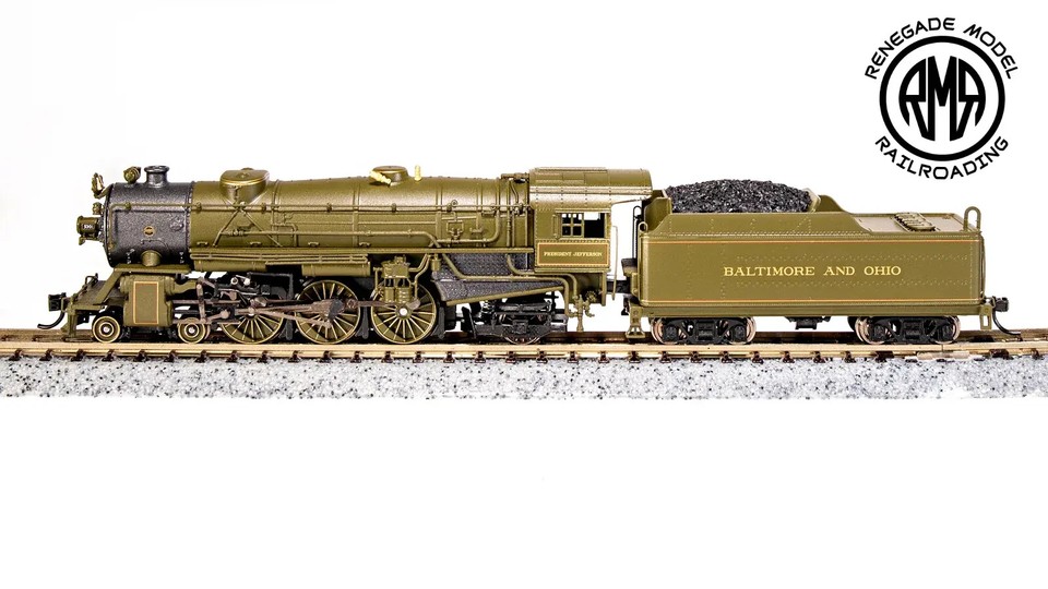 BLI N Scale 6924 Heavy Pacific 4-6-2 B&O #5301 President Adams Paragon ...