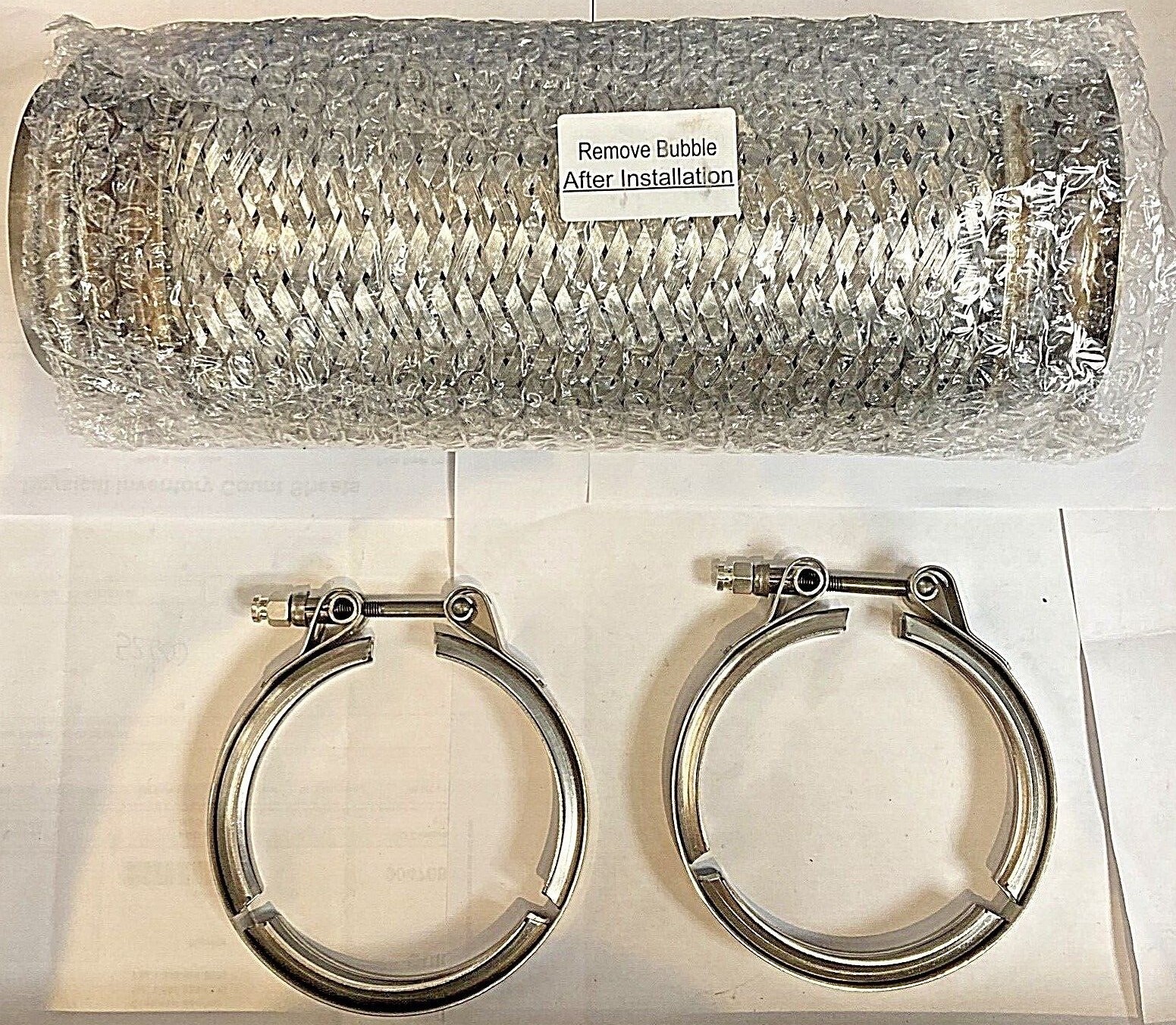 NEW KENWORTH / PETERBILT INSULATED EXHAUST BELLOWS KIT w/ CLAMPS ...