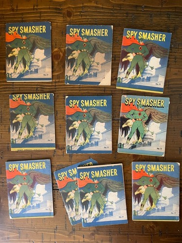 Lot of 9 Spy Smasher No. 11 Mighty Midget Comic Books - Fawcett 1942 | eBay