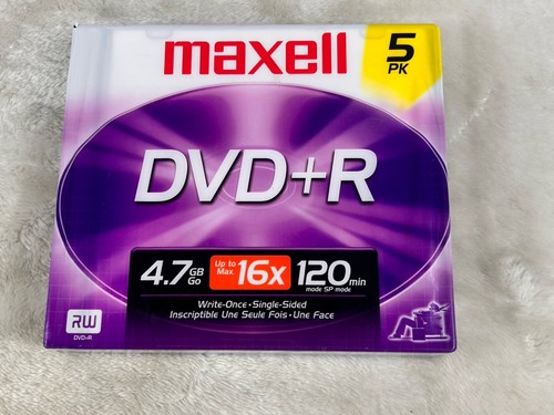 Maxwell 4.7 GB DVD+R 5 Pack pk DVD-R 120 Minutes Up To Max 16x Music ...