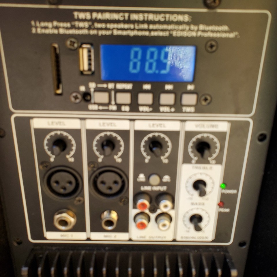 Edison Professional EN-1600 PA Speaker Portable Audio System Tested ...