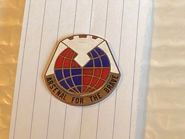 US Military Army Material Command Insignia Pin - Arsenal For The Brave ...