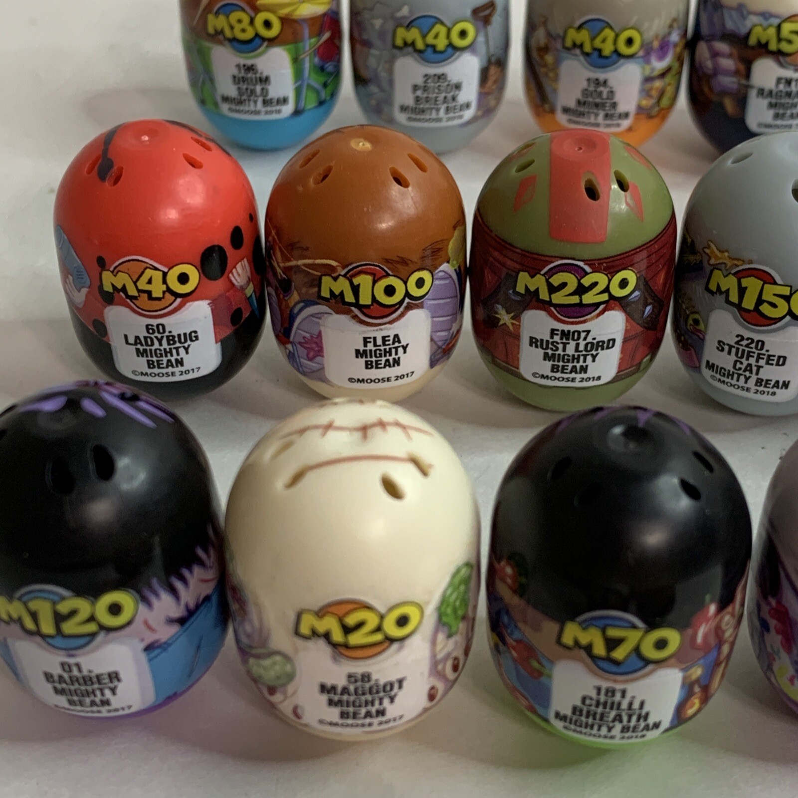 17 Mighty Beanz M Series Lot - Drum Solo Rust Lord Prison Break Ladybug ...