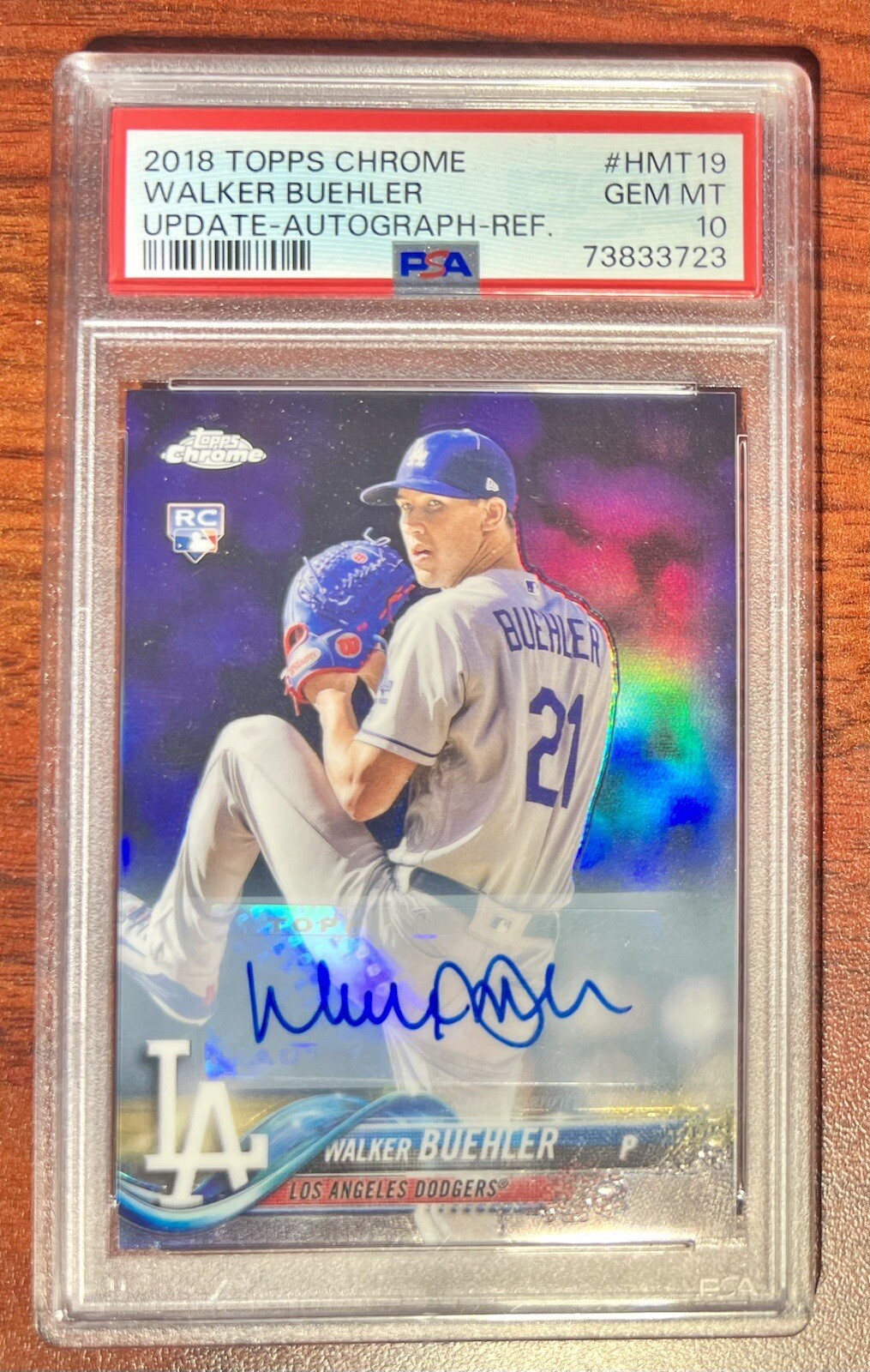 Walker Buehler 2018 Topps Chrome Update Auto Refractor PSA 10 Rookie RC ...