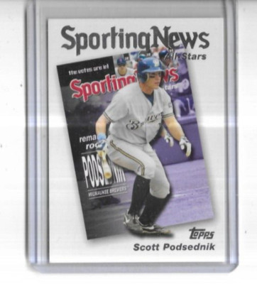 2004 Topps #729 Scott Podsednik Milwaukee Brewers Sporting News All ...