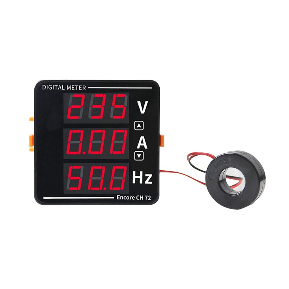 Sleek LED Voltmeter Ammeter Frequency Meter for Voltage Current Combo ...