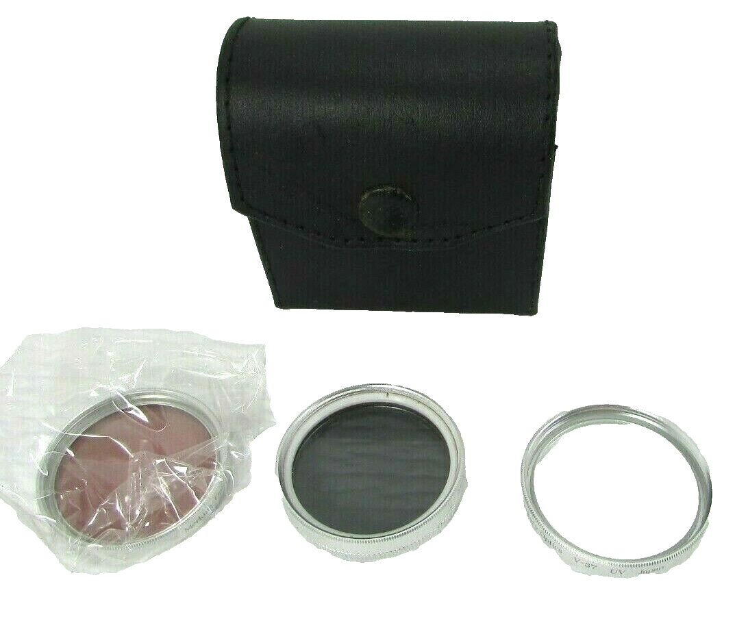 Vintage Lot Of 3 Merkury Optics Japan 37mm Camera Filters PL FD UV Case ...