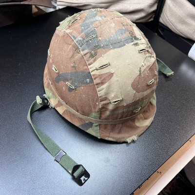 Vintage U.S. Army MI Steel Helmet with Liner and Headband Vietnam Era ...