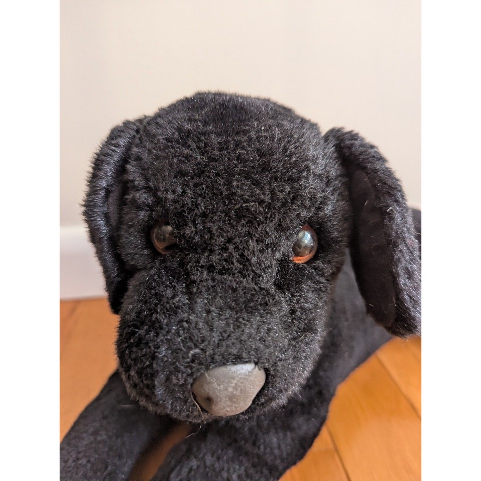 Vintage Douglas Midnight Black Labrador Retriever Laying Down Plush 24 ...