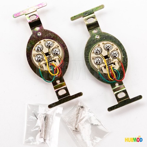 Vintage Lot 2X Telephone Modular Phone Flush Jacks 4 Conductor Round ...