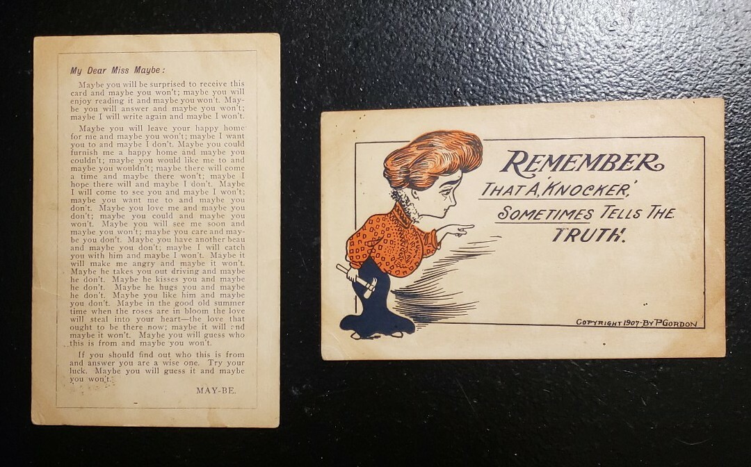 2 VINTAGE 1900s postcards: WORDS & SAYINGS | eBay