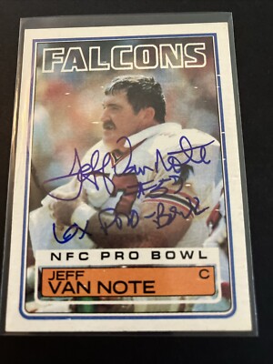 Jeff Van Note Signed 1983 Topps #27 Falcons Pro Bowler | eBay