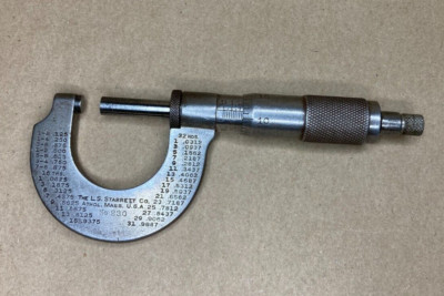 Starrett No. 230 Micrometer. 0-1". Rachet, Locking, Made in USA | eBay