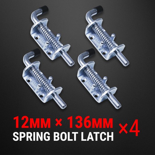 4× Spring Bolt Latch Catch Zinc Plate Trailer Track Float UTE Railing ...