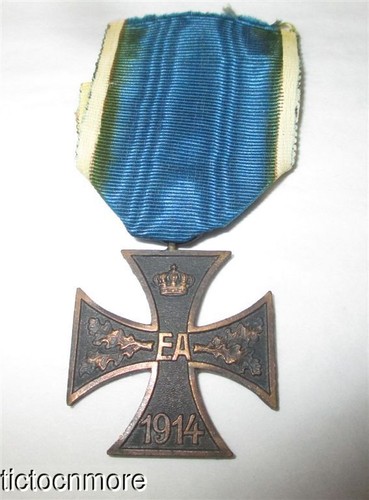 WWI AUSTRIA GERMANY IMPERIAL 1914 BRUNSWICK CROSS MILITARY MERIT RIBBON ...