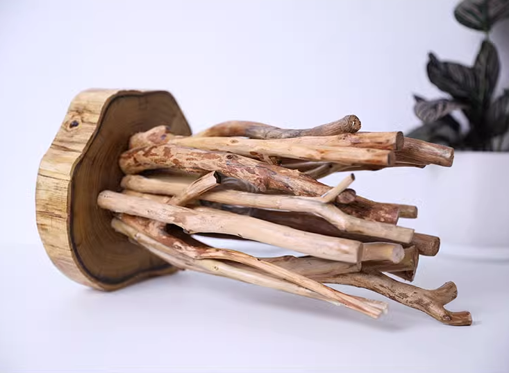 Solid Wooden Base Handmade Natural Tree Branches Table Lamp Bedroom ...