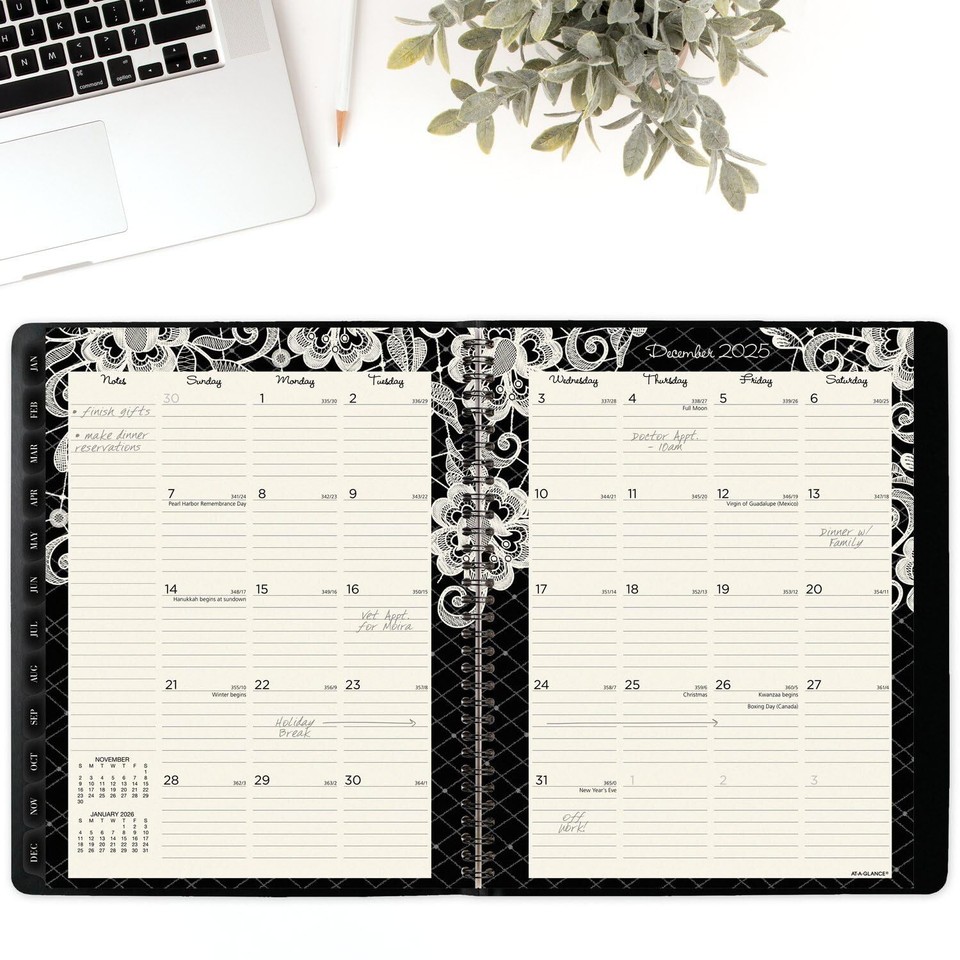 Lacey 2025-2026 Planner Weekly Monthly Appointment Book Floral Design ...