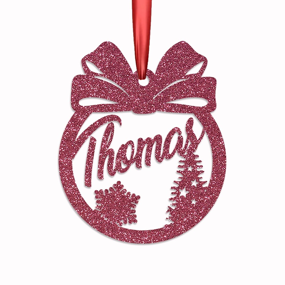 Personalised Xmas Baubles Custom Name Tree Decoration Christmas ...