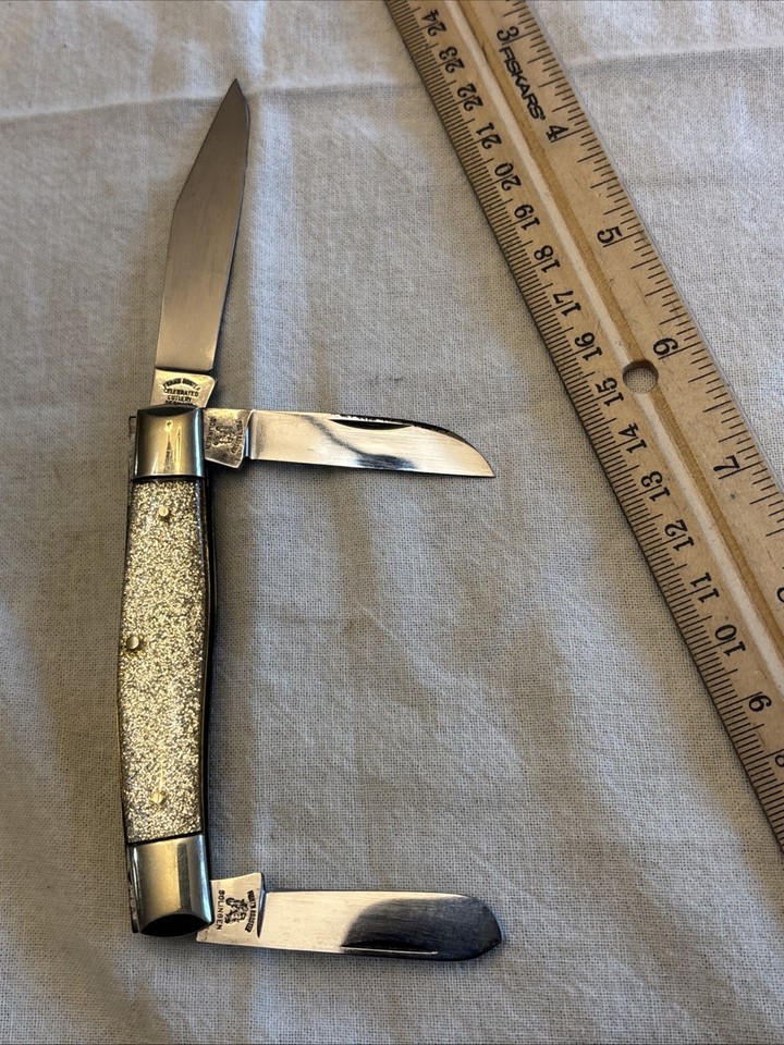 Frank Buster Cutlery Celebrated Fight'n Rooster Sparkle Large Stockman ...