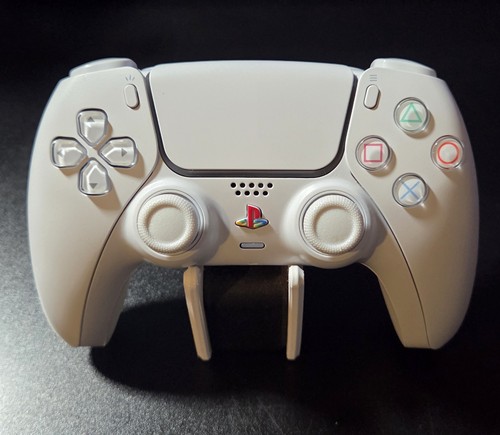 White Retro Custom Sony DualSense PS5 Controller W/ Hall Effect ...