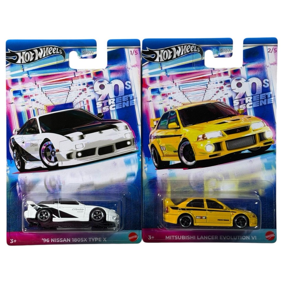 Hot Wheels 90s Street Scene Complete Set of 5 Cars 2024 1:64 Diecast ...