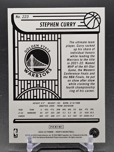 Stephen Curry 2022-23 NBA Hoops Blue Border | eBay