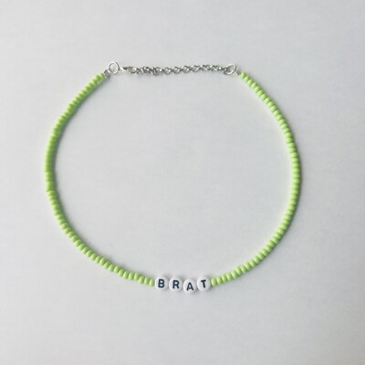 Brat Necklace Charli XCX Brat Girl Summer Neon Green Necklace Lime ...