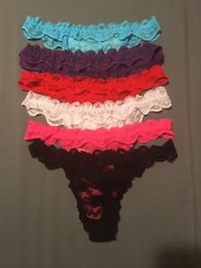 Lot of 6 Panties Thongs G-String T Back Sexy Stripper Exotic Secret ...