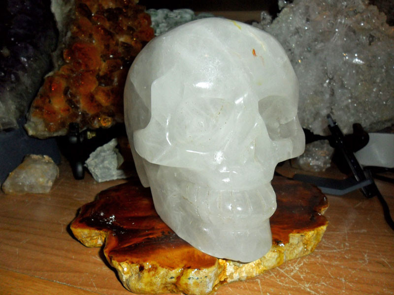 7.2 lbs. Natural Crystal Skull Carving Exceptional and Healing | eBay